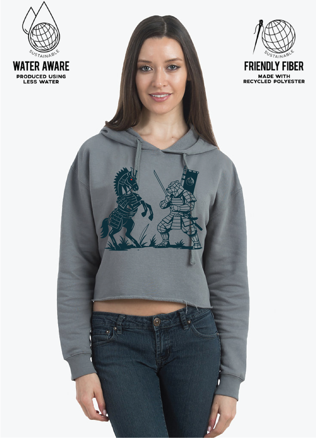 Abstract - Samurai BvH Cropped Hoodie | Route 285