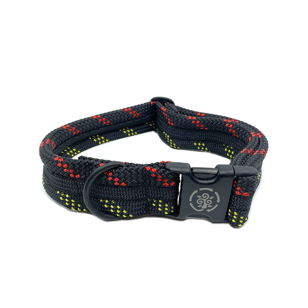 Circular Threads - Recycled Climbing Rope Dog Collar: Black | Route 285